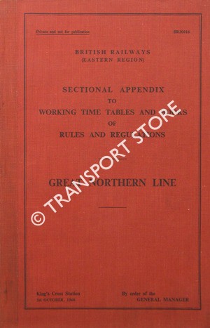 British Railways (Eastern Region) - Sectional Appendix to Working Time ...