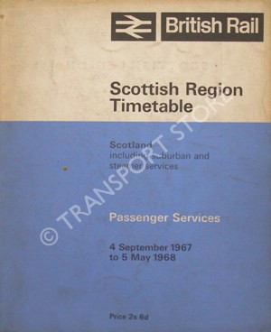 British Rail Scottish Region - Passenger Services Timetable Scotland ...