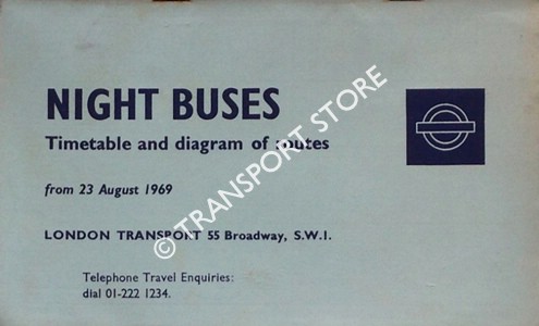 London Transport - Night Buses - Timetable and Diagram of Routes from ...