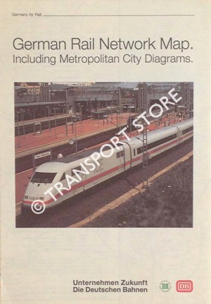 Deutsche Bundesbahn - German Rail Network Map including Metropolitan ...