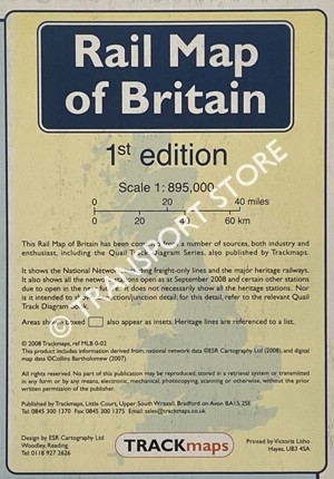 Trackmaps - Rail Map of Britain [2008] :: Transport Store