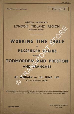 British Railways London Midland Region (Central Lines) - Working Time ...