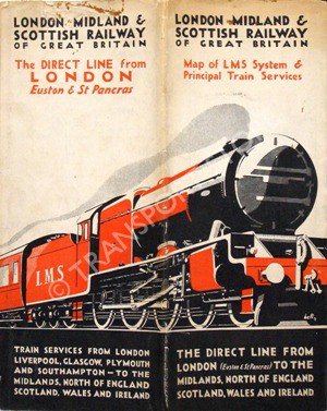 London Midland & Scottish Railway - Map of LMS System & Principal Train ...